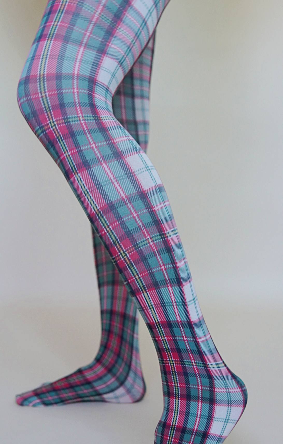 Fashion Tights | Pop Plaid Printed Tights – Tabbisocks